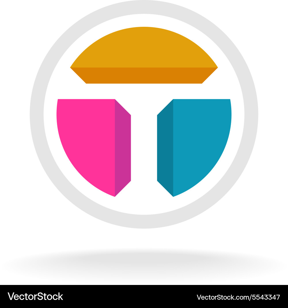 Letter t-tech logo Lizenzfreies Vektorbild - VectorStock