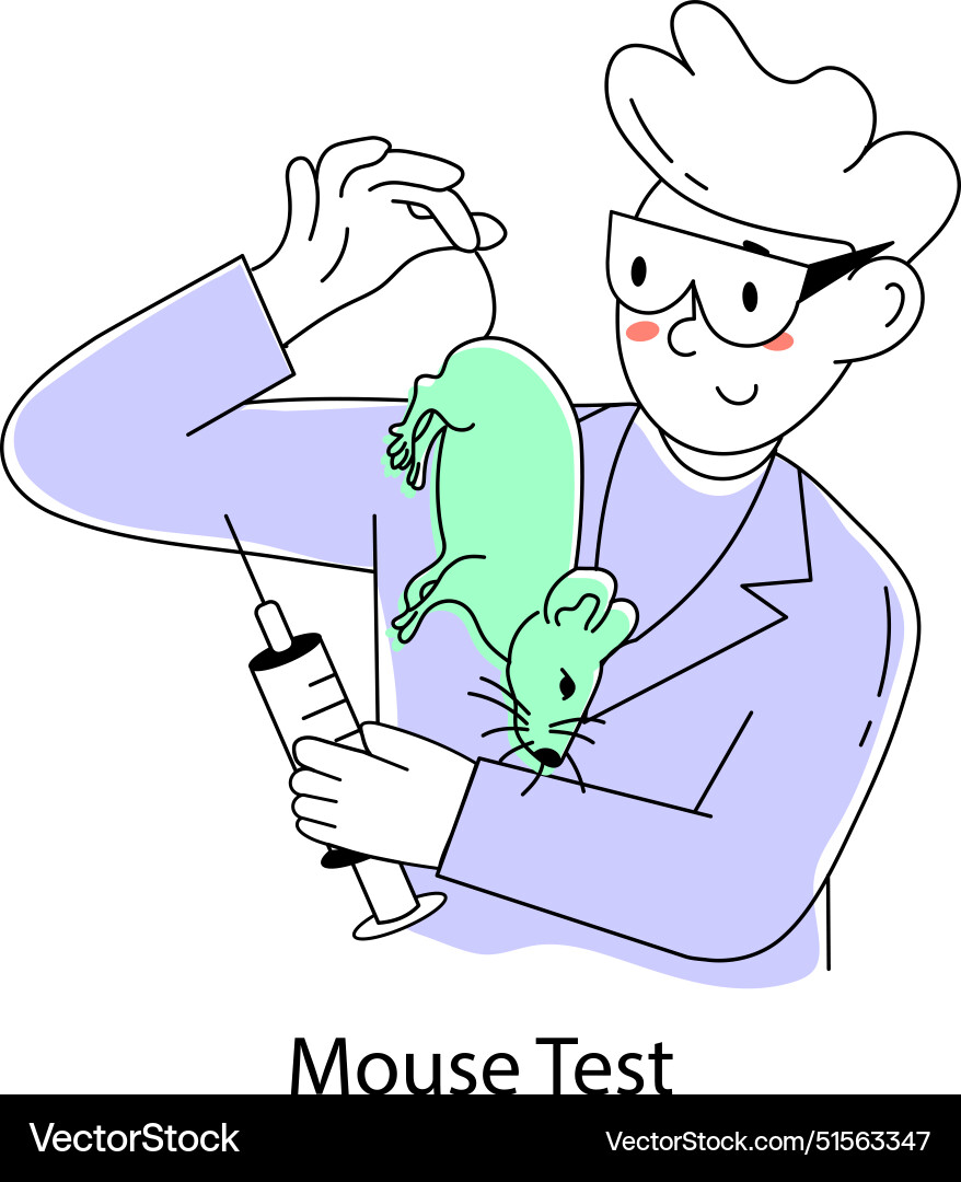 Mouse test Royalty Free Vector Image - VectorStock