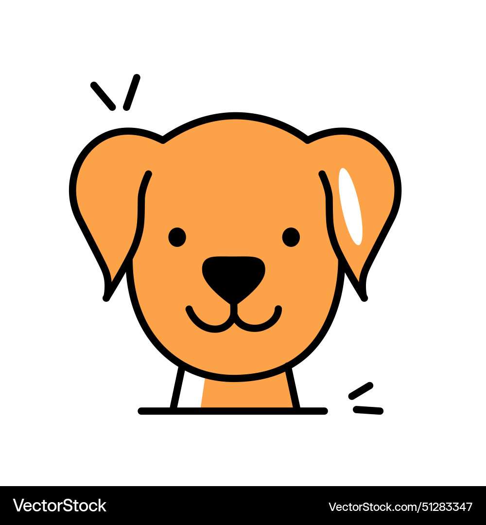Simple dog logo eps10 Royalty Free Vector Image