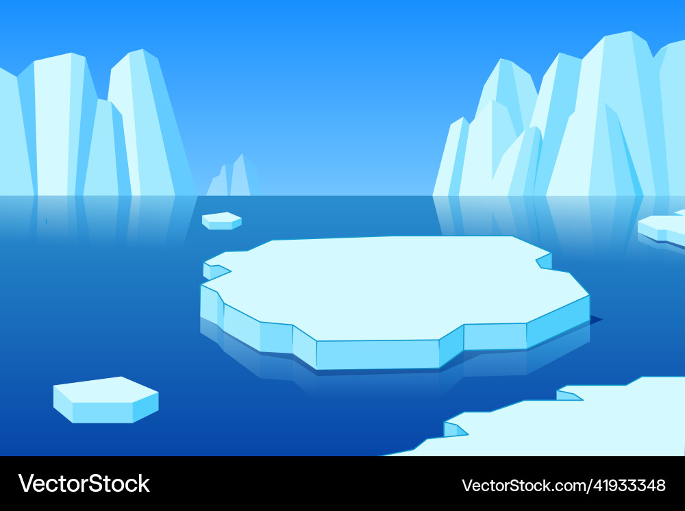 Arctic Ice Landscape Royalty Free Vector Image