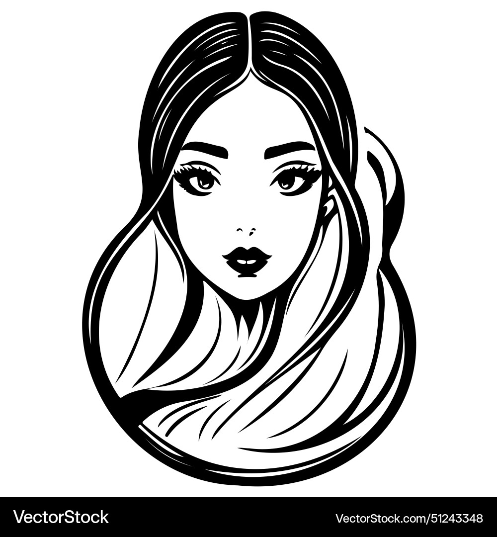 Beauty girl sketch Royalty Free Vector Image - VectorStock