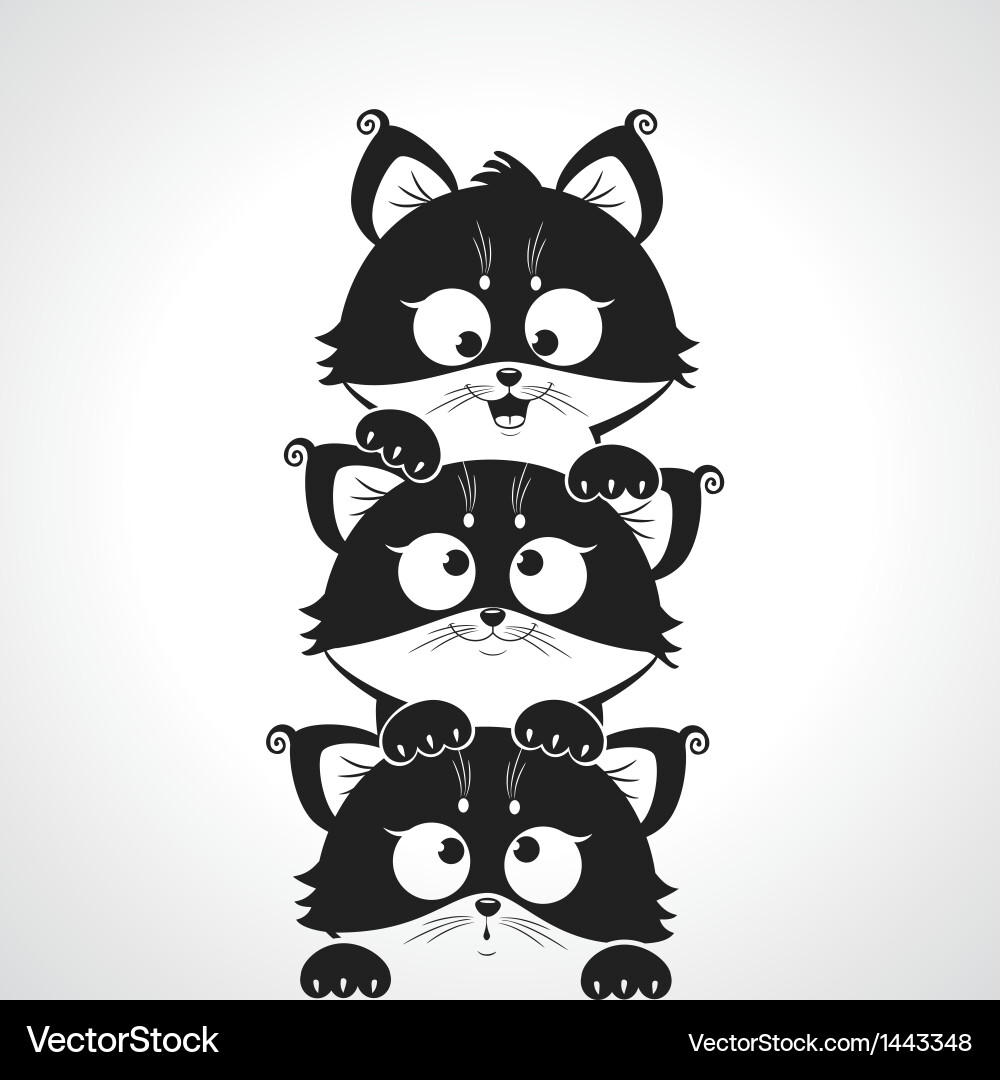 Cute kitten Royalty Free Vector Image - VectorStock