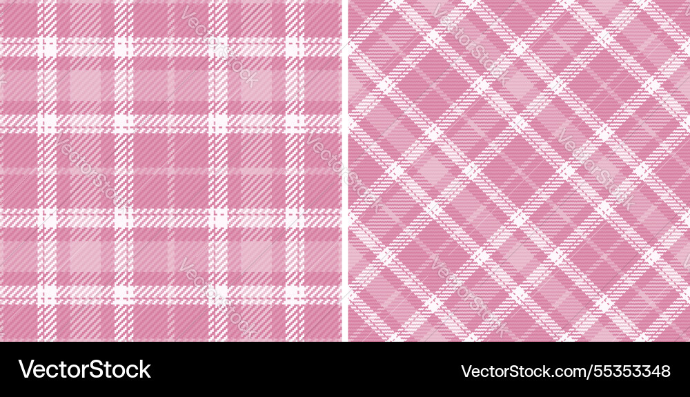 Elegant pink plaid patterns perfect for textile Vector Image