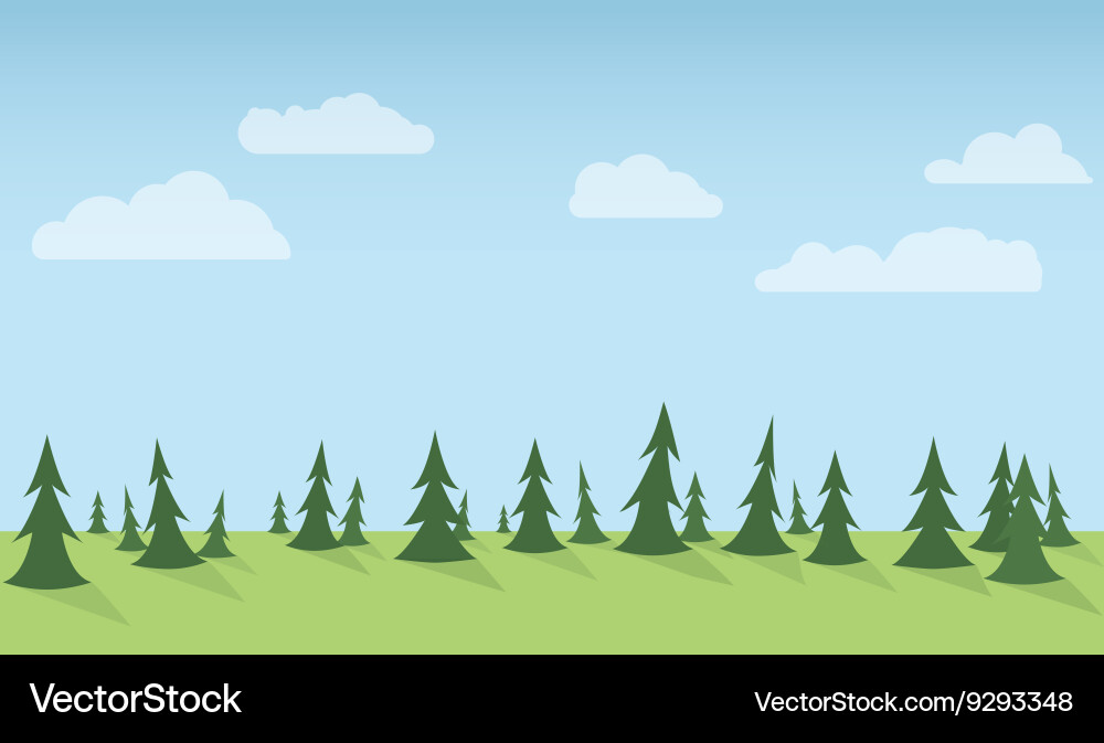 Forest seamless horizontal Royalty Free Vector Image