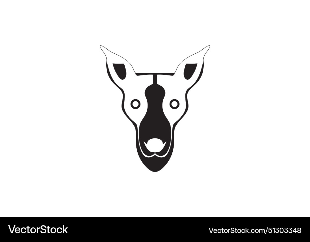 New design minimal style basenji dog icon Vector Image