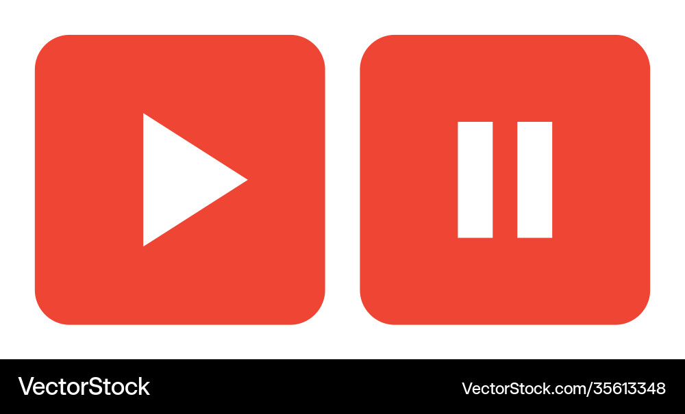 Play and pause button Royalty Free Vector Image