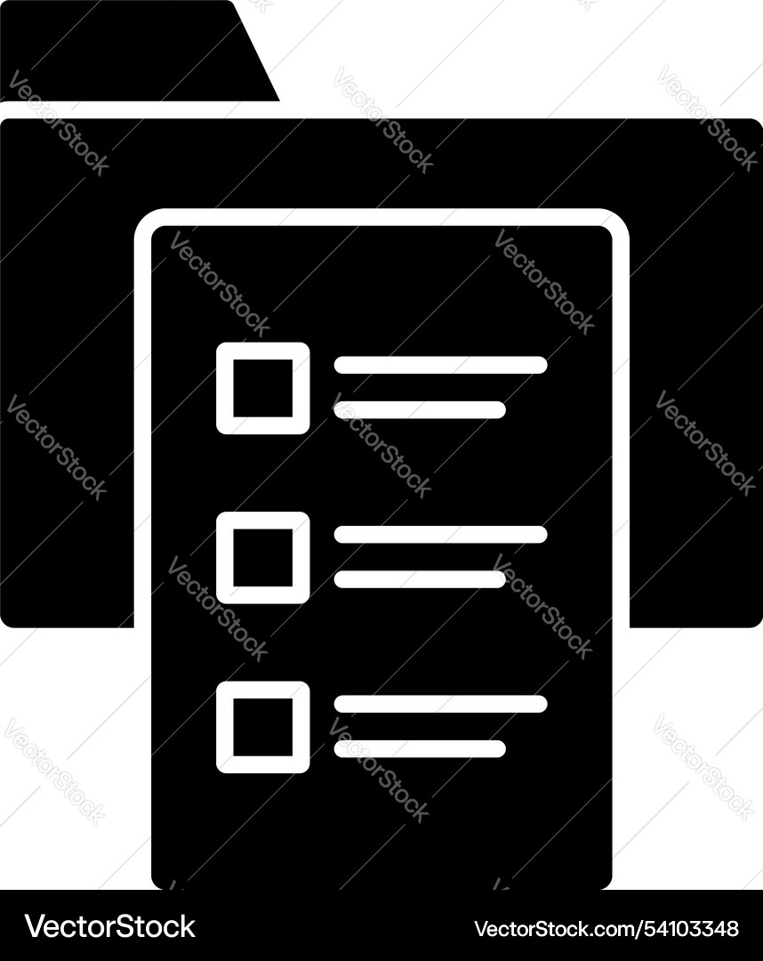 Requirement glyph icon design Royalty Free Vector Image