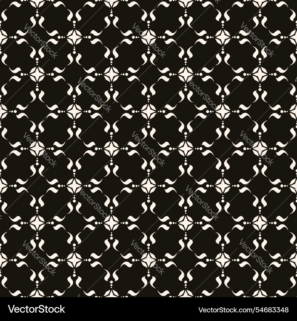 Simple minimalist floral pattern Royalty Free Vector Image