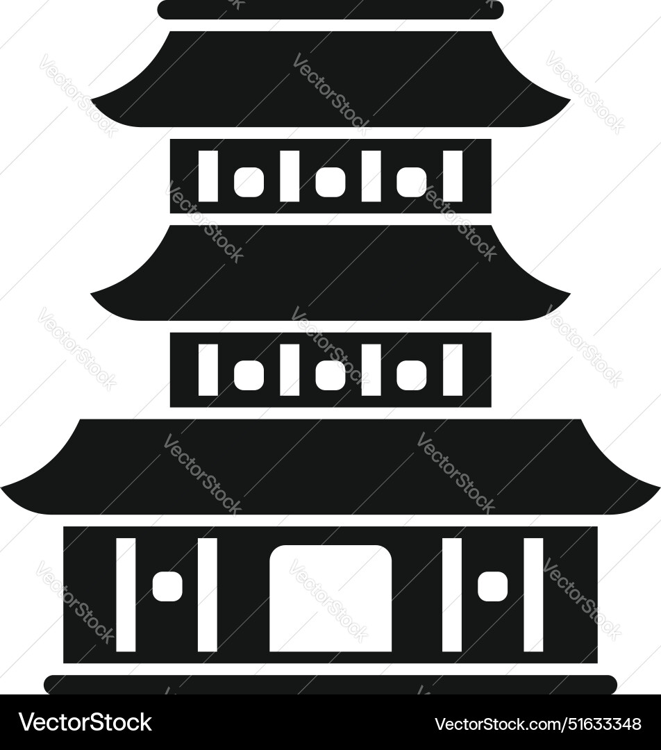 Traditional chinese house standing on white Vector Image