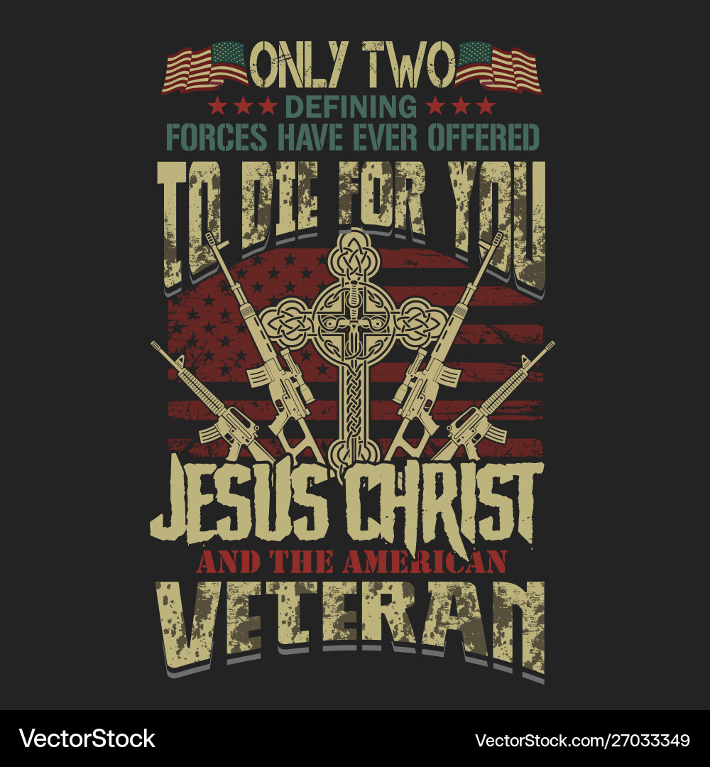 American veteran army world war Royalty Free Vector Image