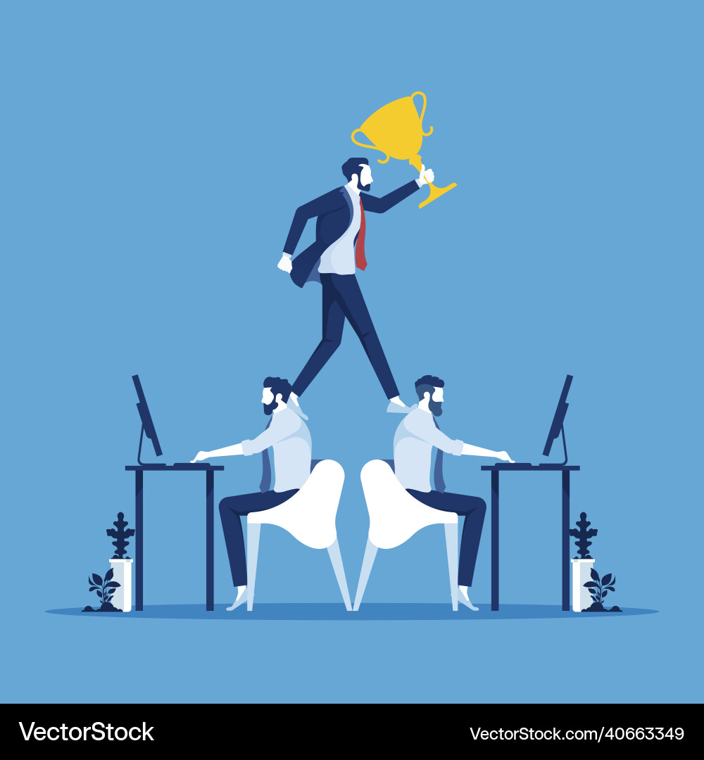 Business competition and unfair practice concept Vector Image