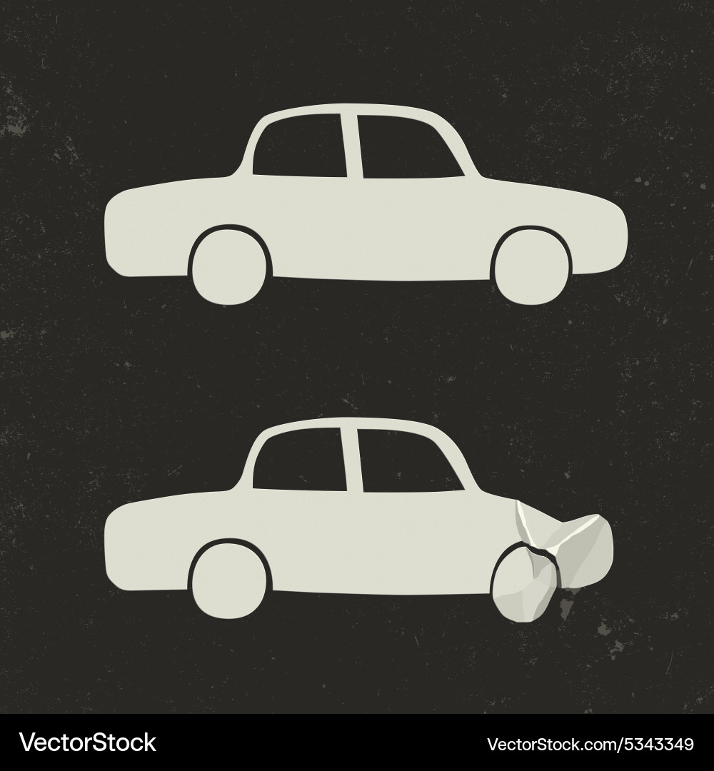 Car accident Royalty Free Vector Image - VectorStock