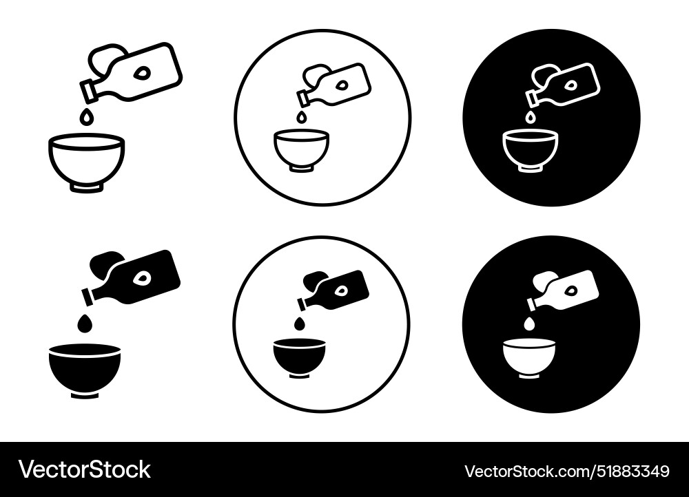 Cooking oil and bowl icon Royalty Free Vector Image
