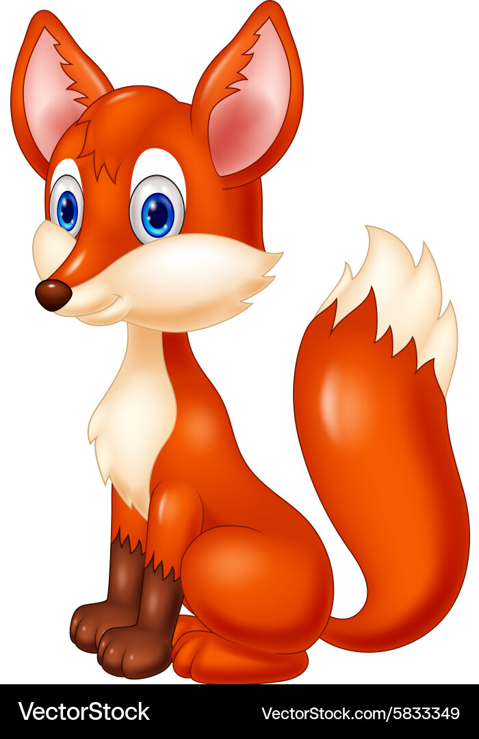 Cute Cartoon Fox Royalty Free Vector Image - VectorStock