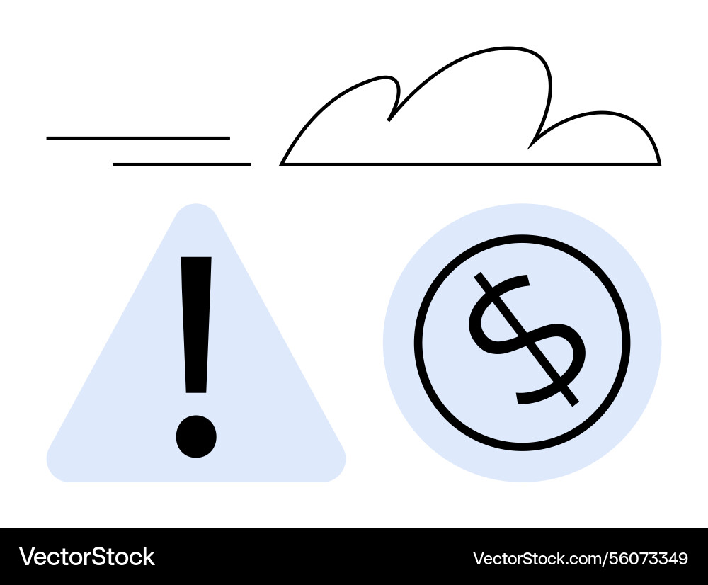 Financial risk concept featuring money symbol Vector Image