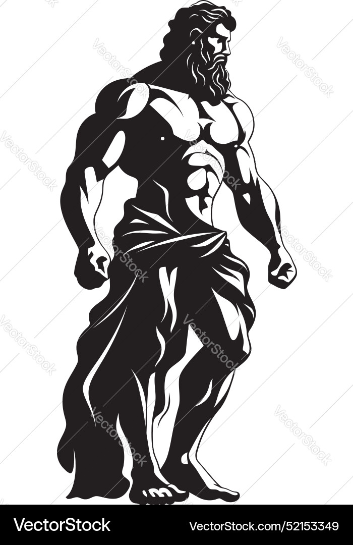 Mythic muscle emblematic icon heroic legacy Vector Image