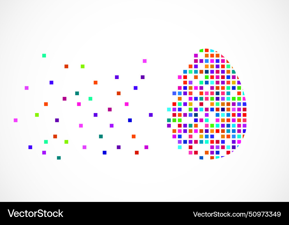 Pixel Ei isoliertes grafisches Element Lizenzfreier Vektor