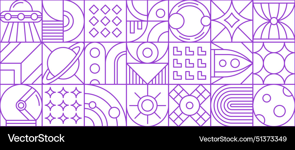 Space abstract modern geometric pattern of galaxy Vector Image