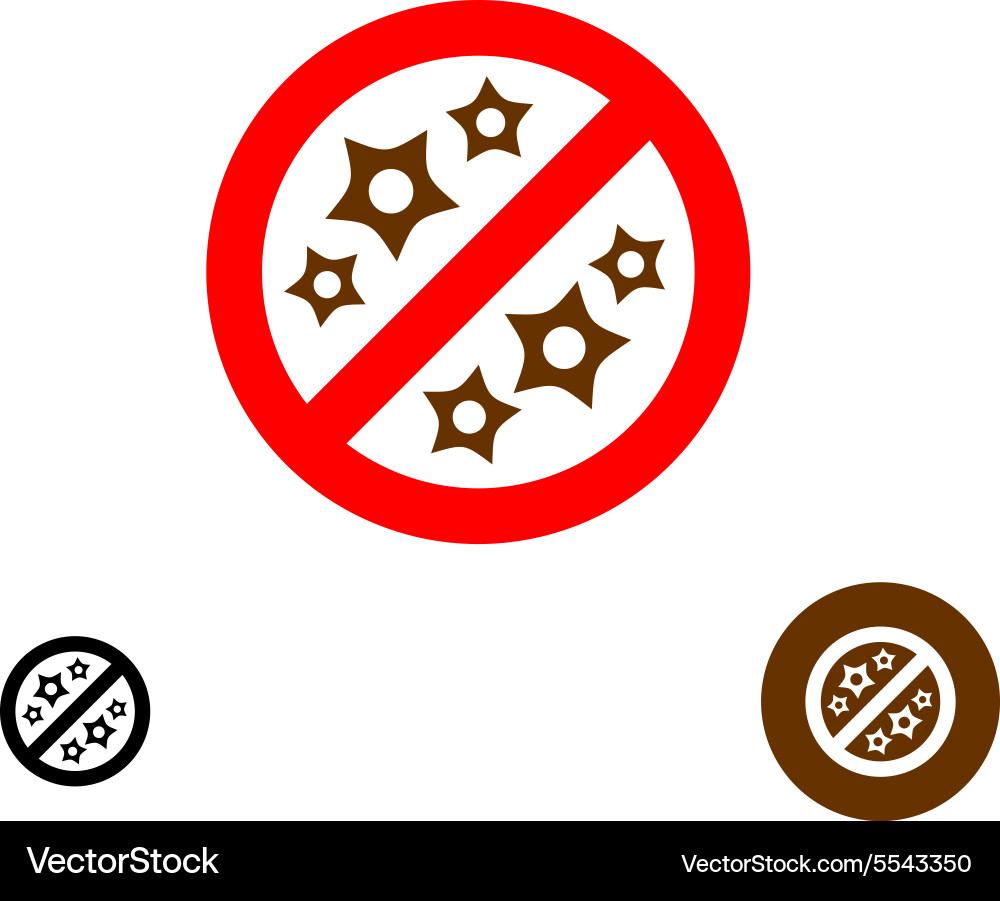 Allergiker Stoppschild Lizenzfreies Vektorbild