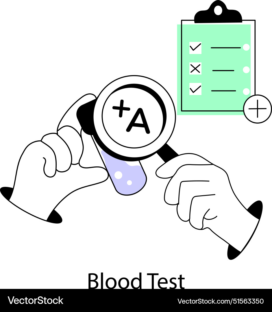 Blood test Royalty Free Vector Image - VectorStock