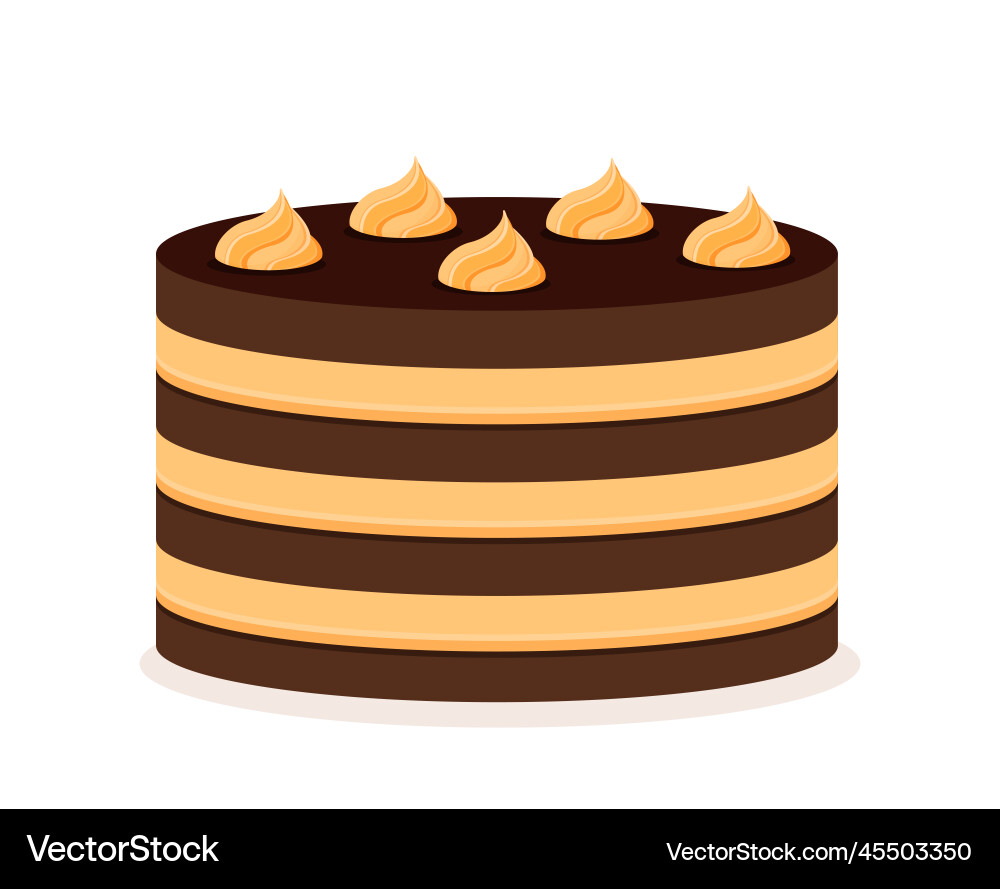 Chocolate Cake Icon Royalty Free Vector Image - VectorStock