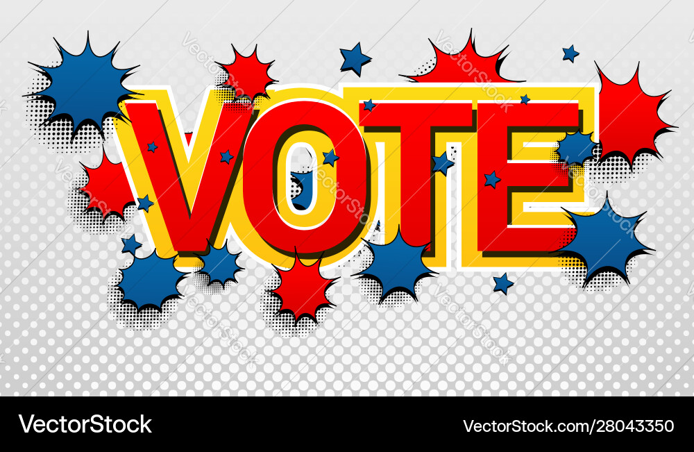 Colorful Vote Concept Royalty Free Vector Image