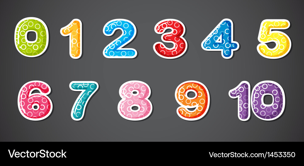 Eleven numerical figures Royalty Free Vector Image
