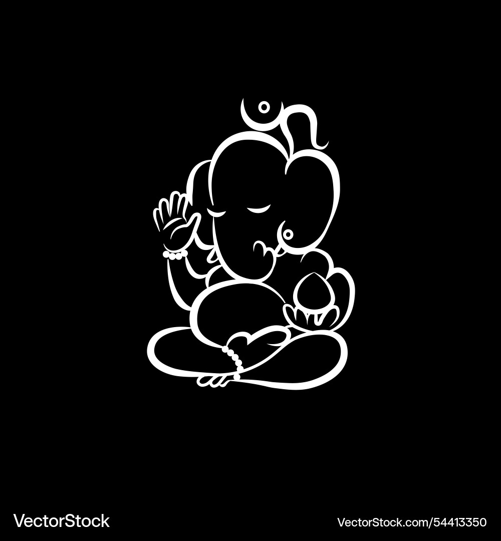 Ganapati bappa Royalty Free Vector Image - VectorStock