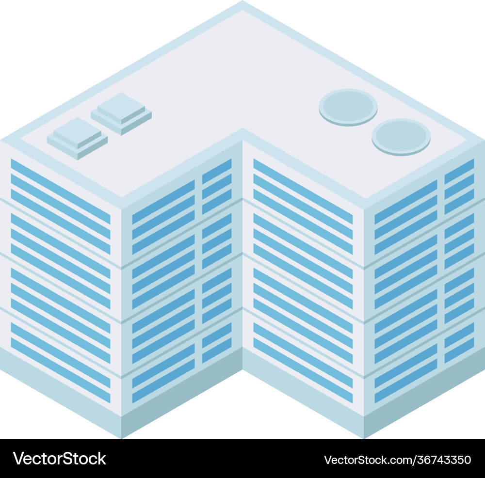 Industrial department building composition Vector Image