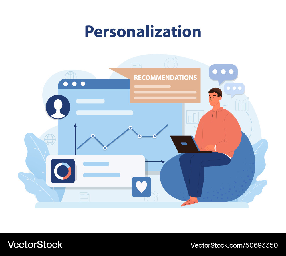 Personalization in digital experience an engaging Vector Image