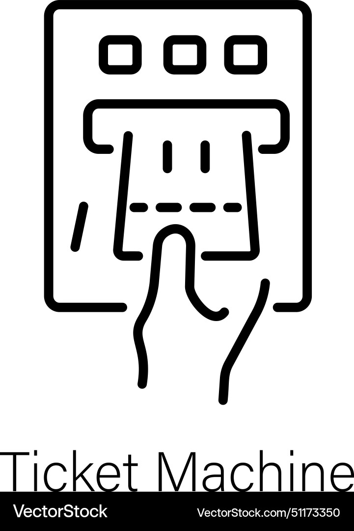 Ticket machine Royalty Free Vector Image - VectorStock