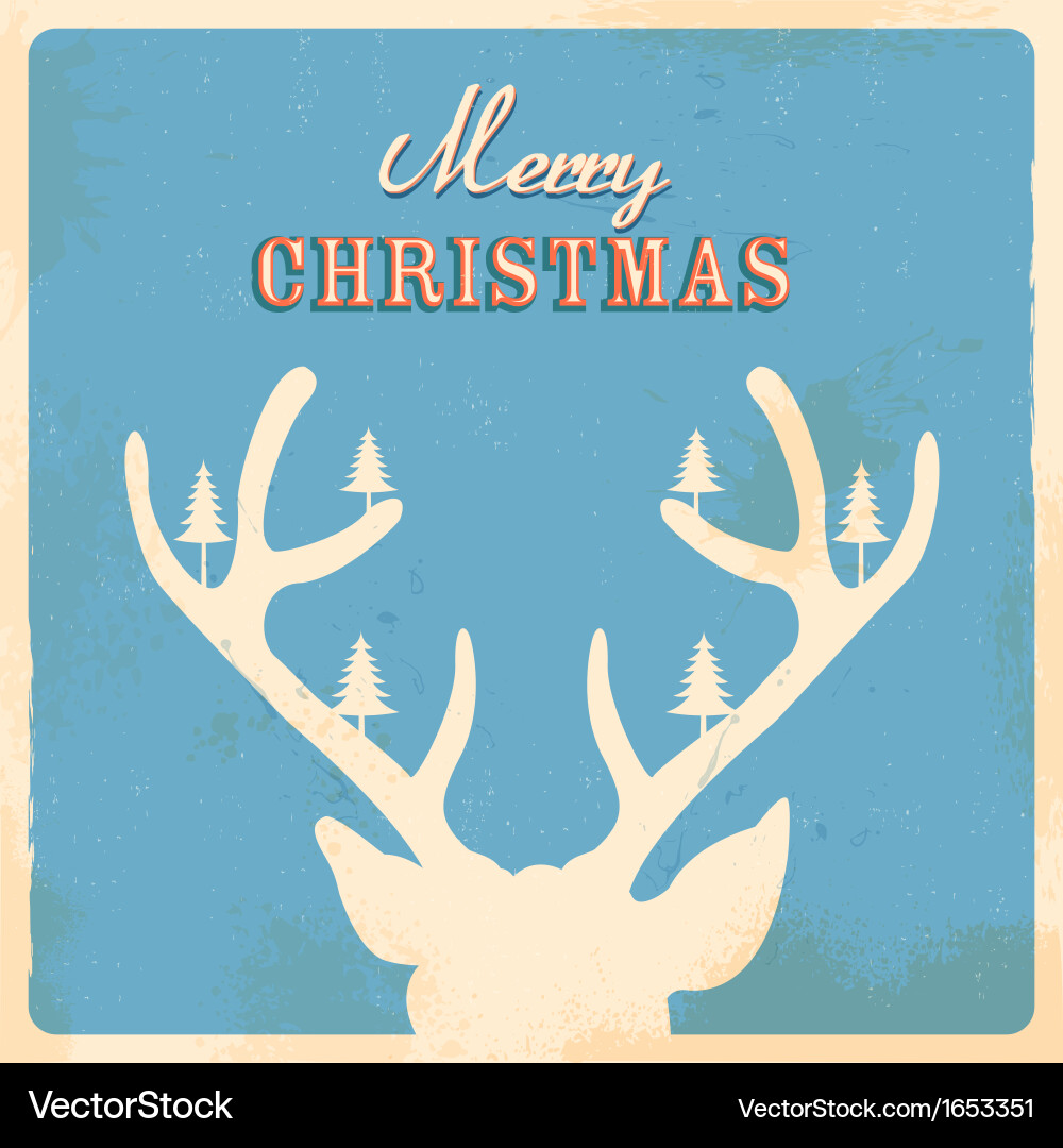 Christmas reindeer Royalty Free Vector Image - VectorStock