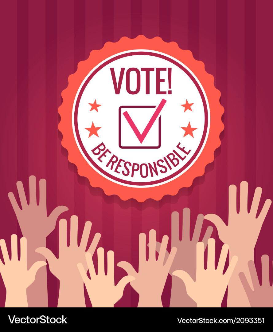 Elections vote poster Royalty Free Vector Image