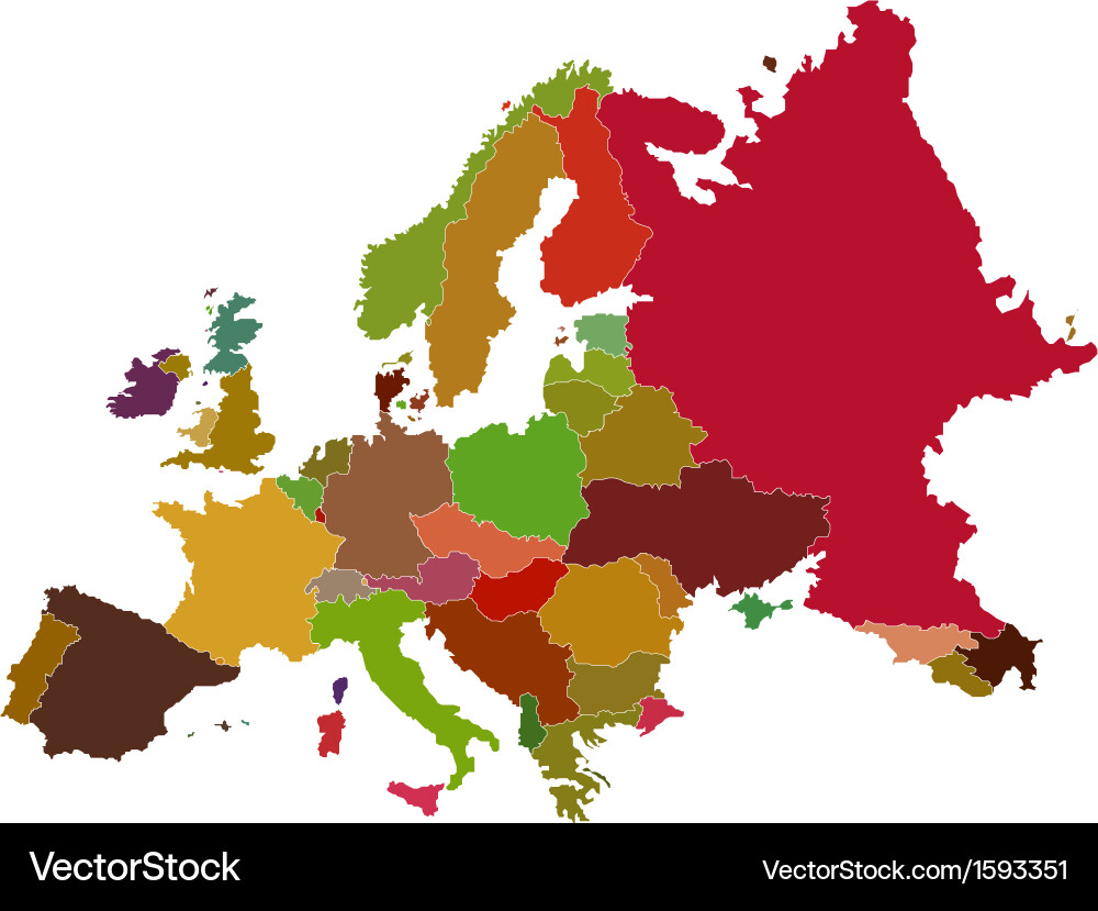 Europe map Royalty Free Vector Image - VectorStock