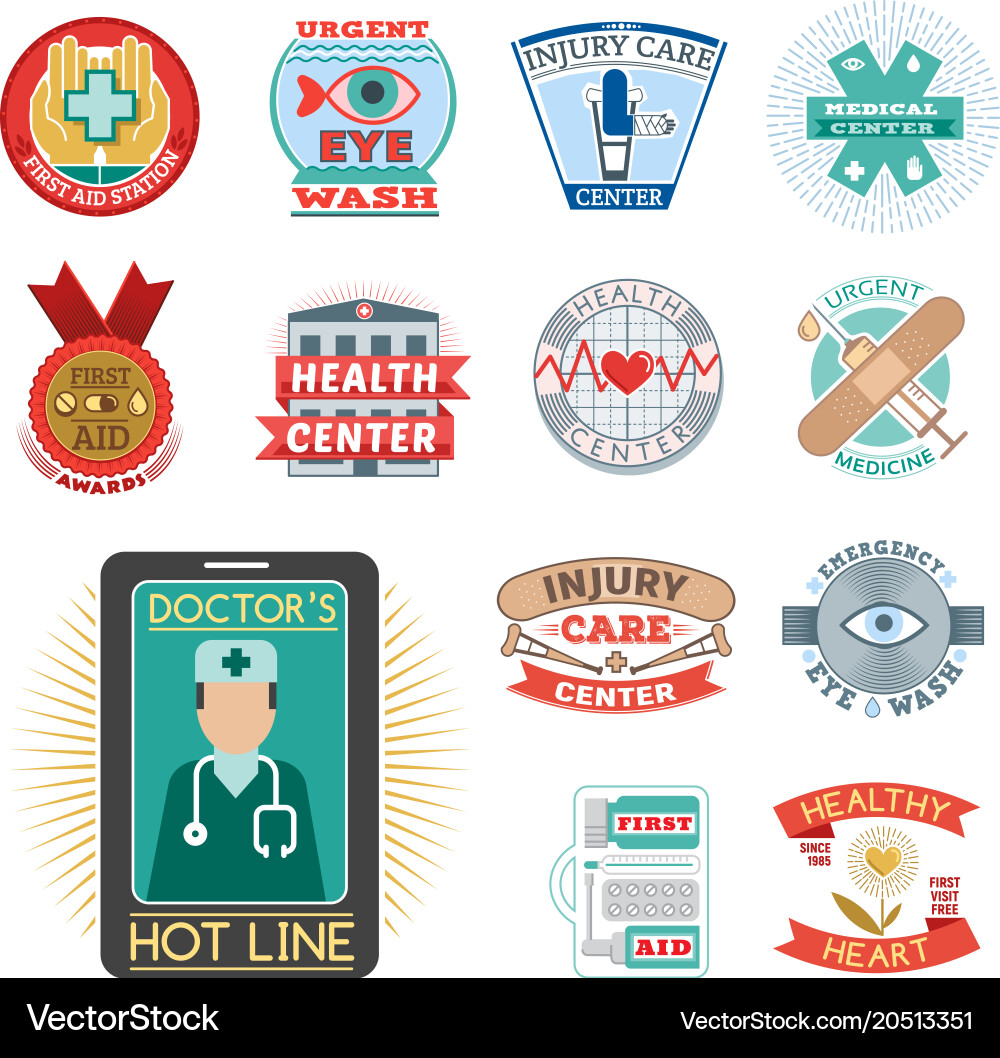 Medical First Aid Tag Royalty Free Vector Image