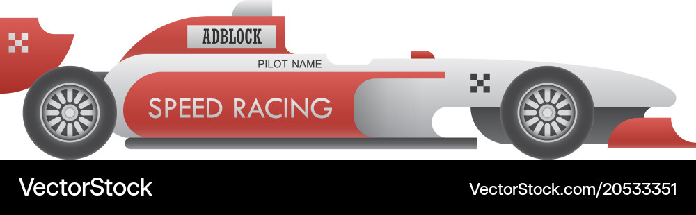 Racing car side view Royalty Free Vector Image