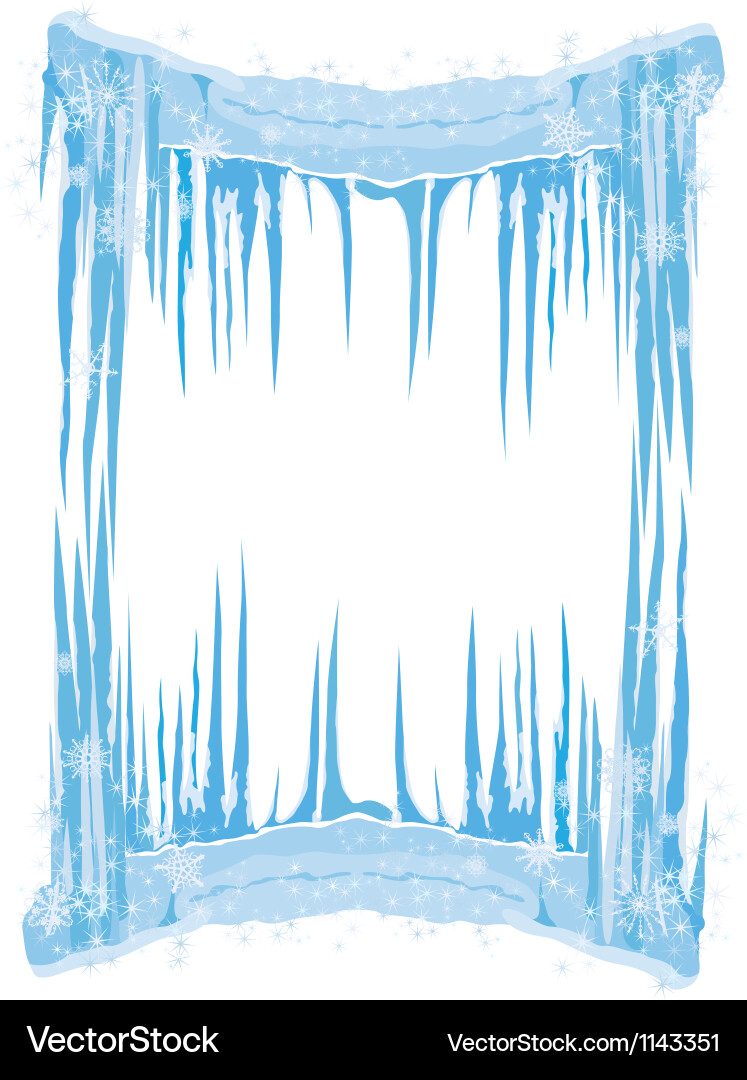 Winter Ice Frame Royalty Free Vector Image - VectorStock