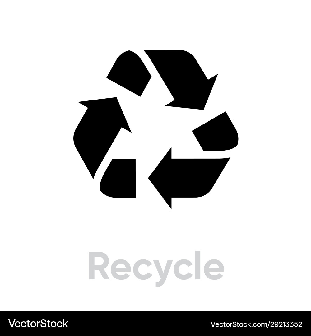 International recycling symbol recycle Royalty Free Vector