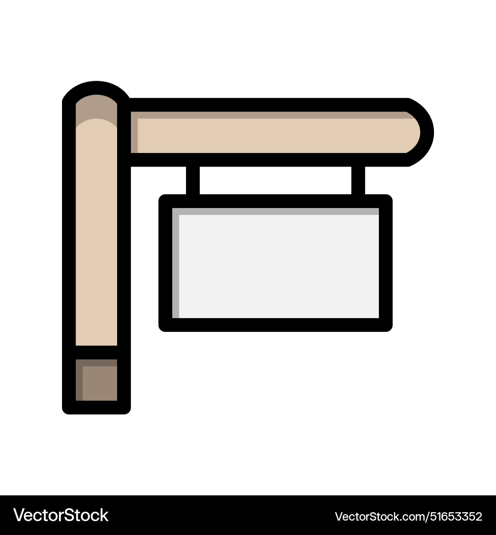 Signboard lineal icon direction boards signposts Vector Image