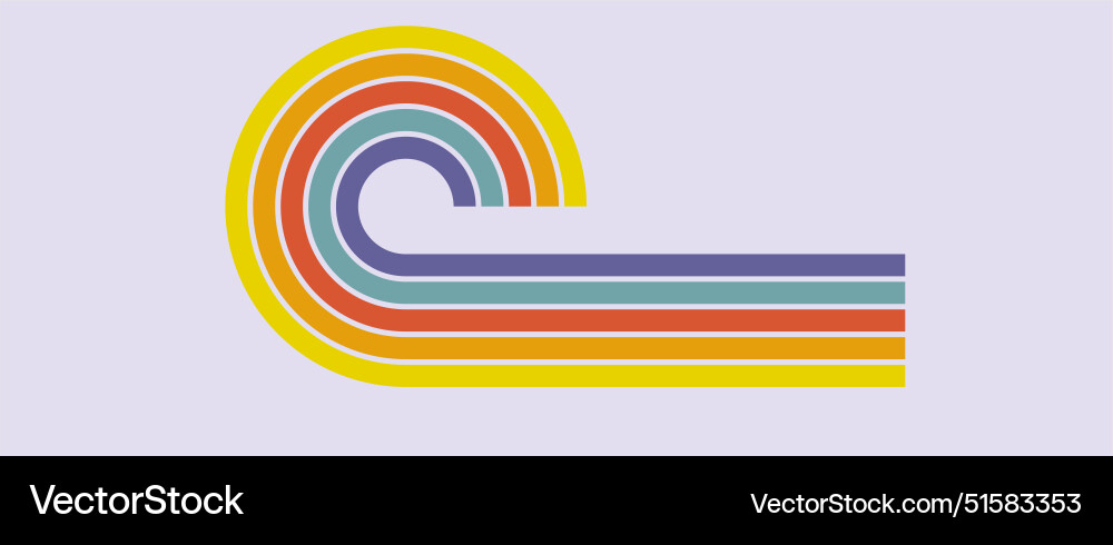 Abstract background of rainbow wavy line designs Vector Image