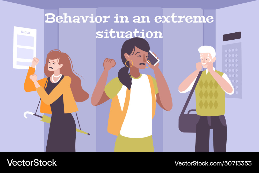 Anxiety flat background Royalty Free Vector Image