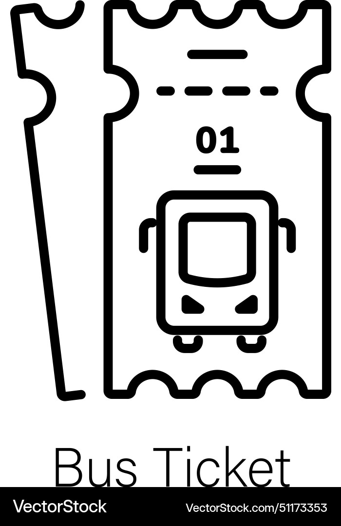 Bus ticket Royalty Free Vector Image - VectorStock