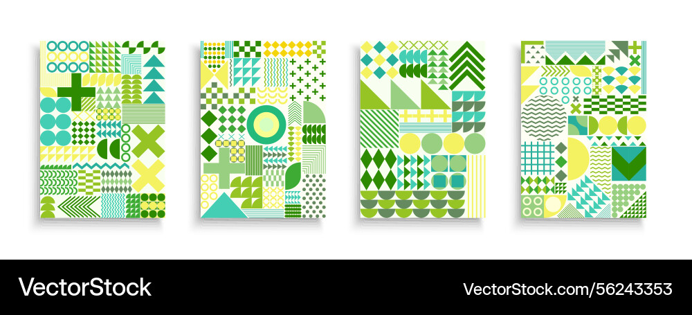 Collection of colorful posters Royalty Free Vector Image