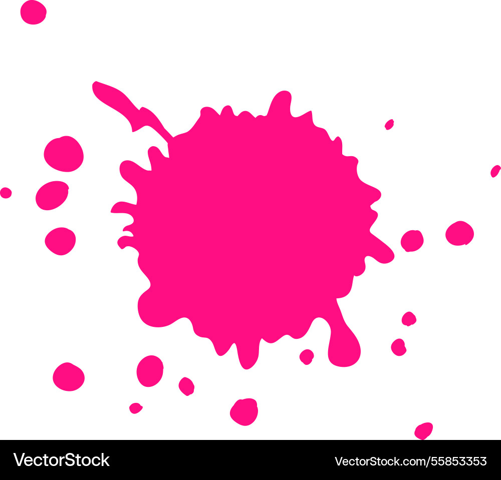 Dynamic of a bright pink paint splash showcasing Vector Image
