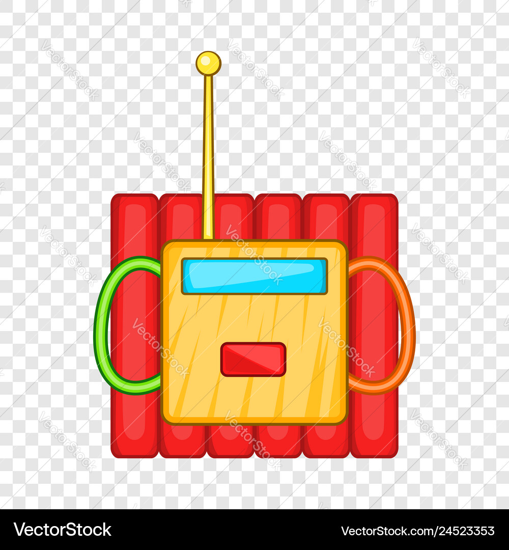 Dynamite explosives icon cartoon style Royalty Free Vector