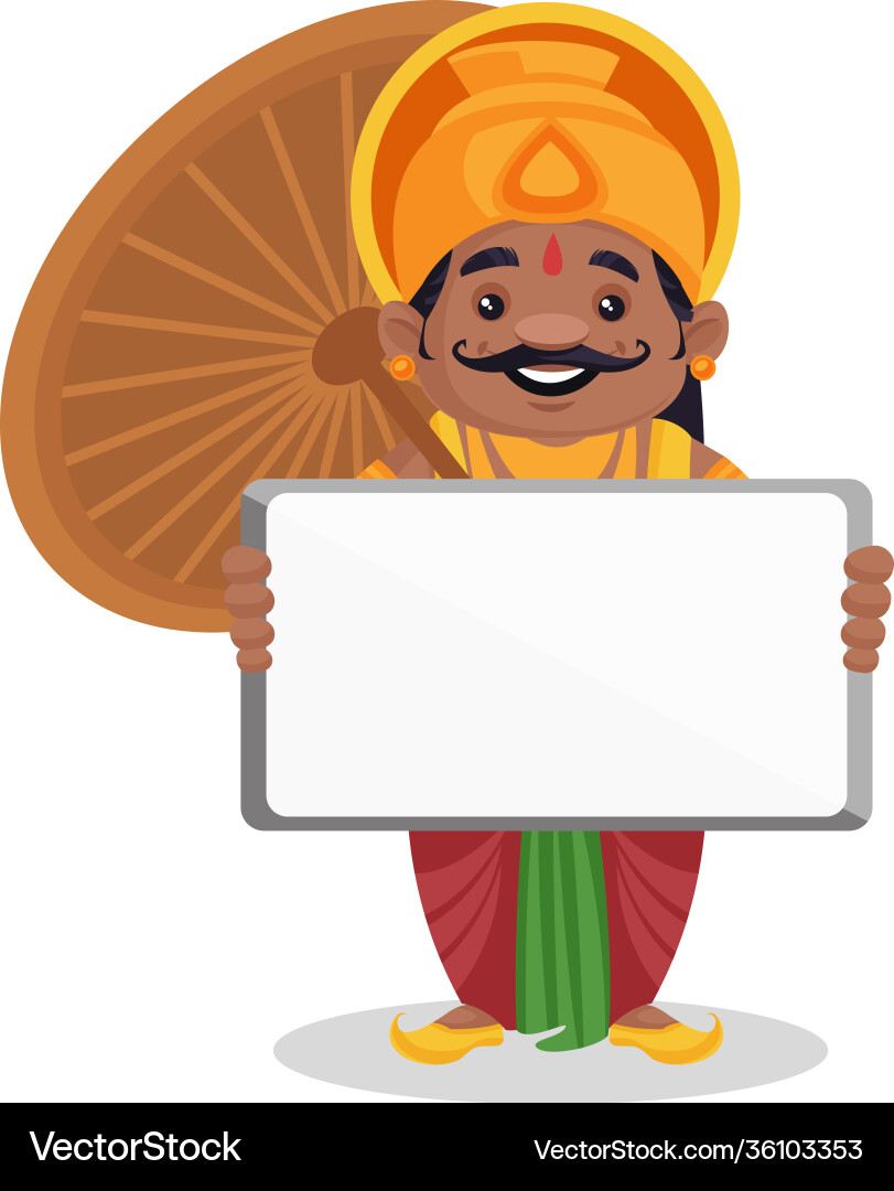 King mahabali cartoon Royalty Free Vector Image
