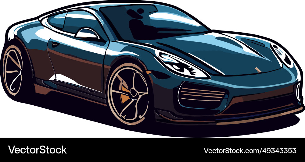 Modern subcompact crossover suv sports car Vector Image