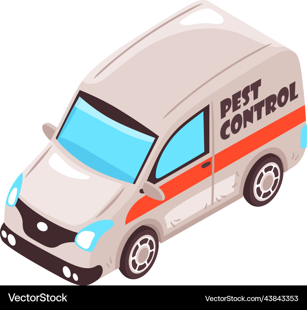 Pest control car Royalty Free Vector Image - VectorStock
