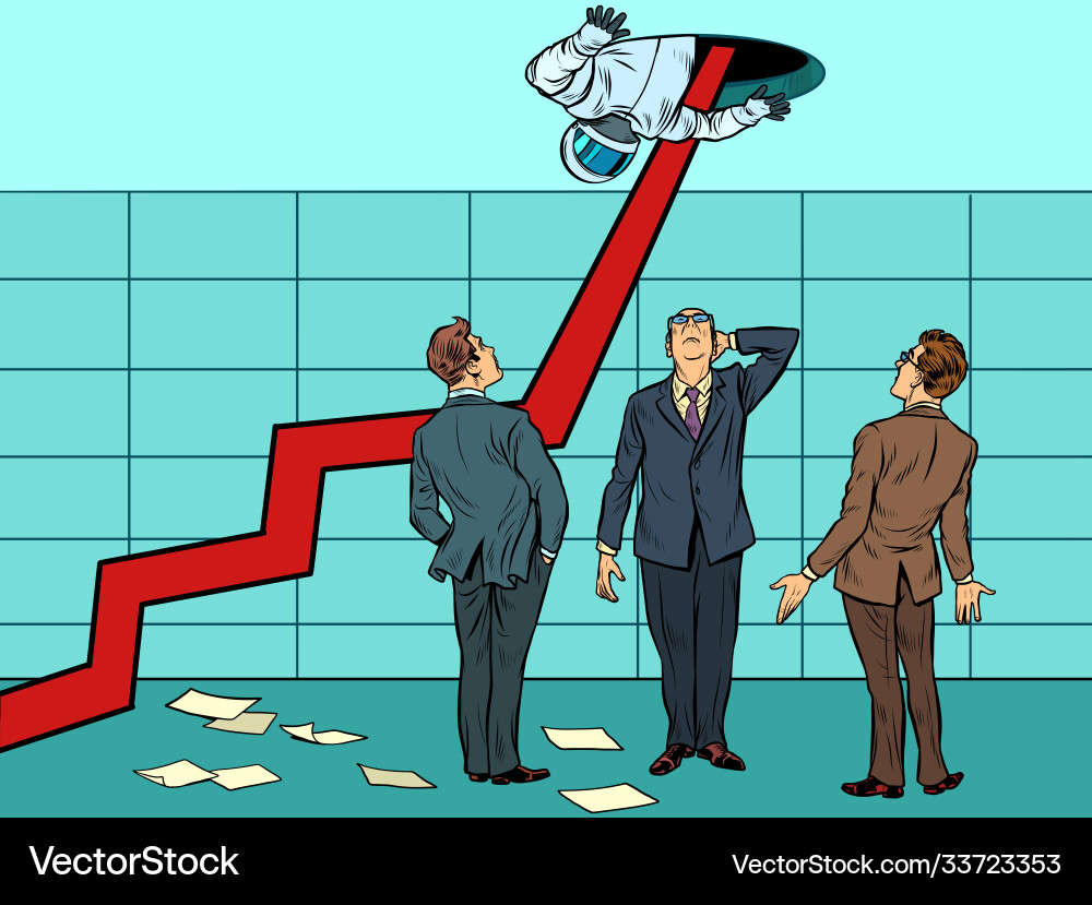 Rapid Business Growth Chart Royalty Free Vector Image