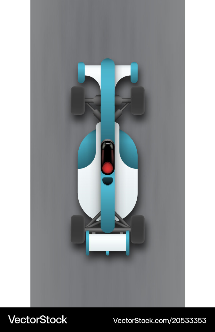 Sport car top view Royalty Free Vector Image - VectorStock